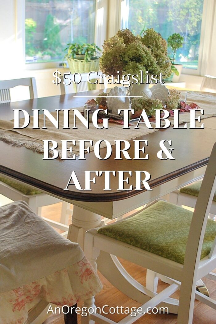 $50 Dining Table Before And After (Plus DIY Tutorial) - An Oregon Cottage