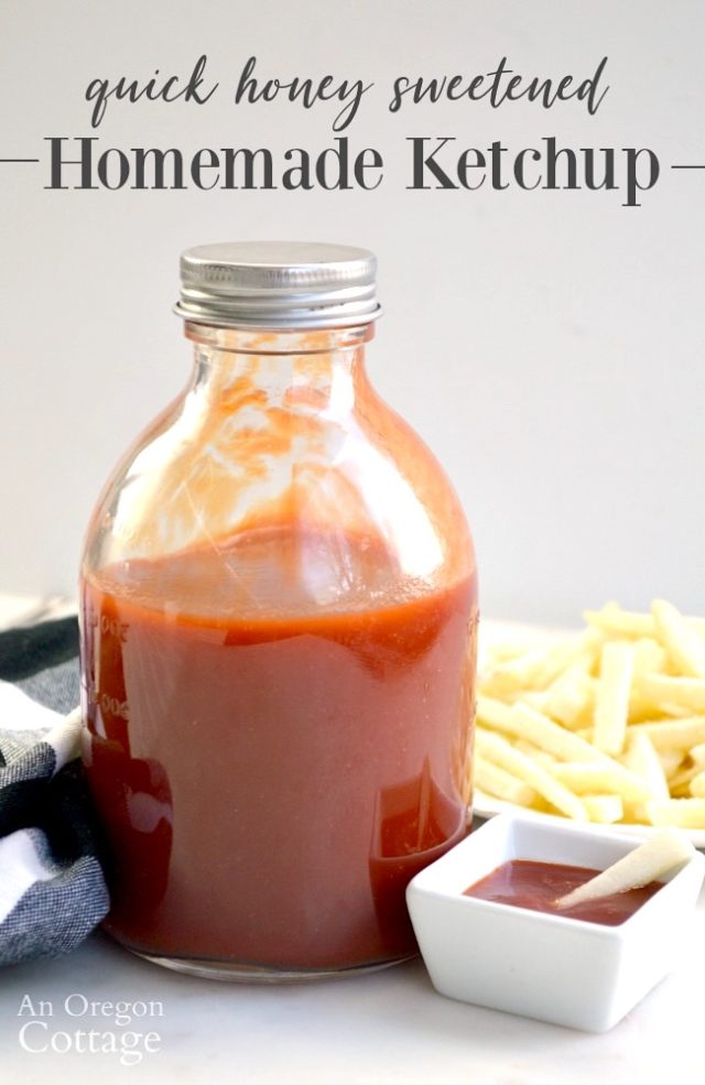 Quick Honey Sweetened Homemade Ketchup Recipe - An Oregon Cottage