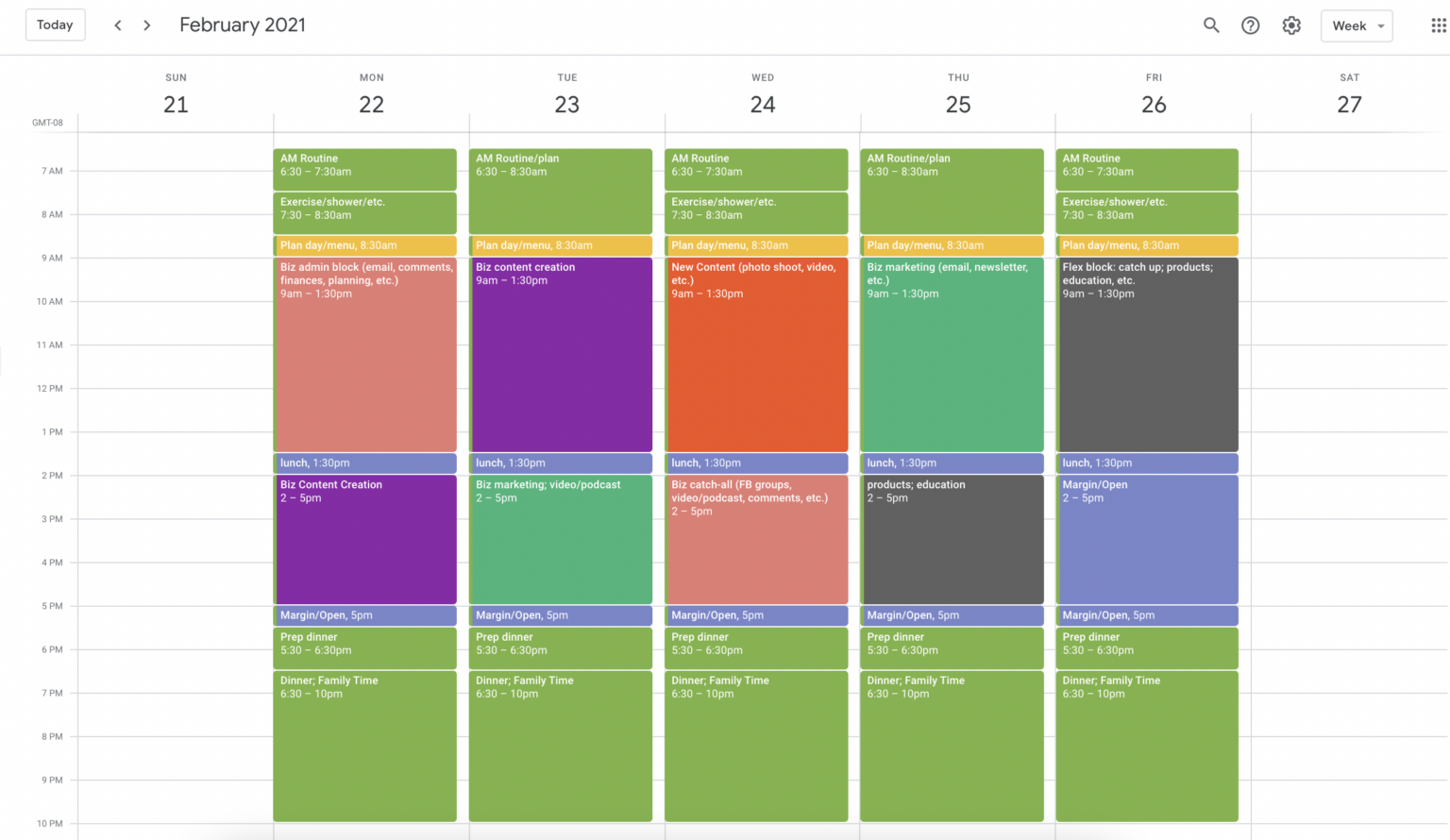 Example Of A Daily Schedule + Daily & Weekly Routines/Habits - An ...