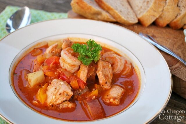 Savory Tomato Seafood Stew - An Oregon Cottage
