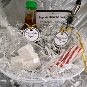 Easy Homemade Peppermint Mocha & Gift Basket Idea - An Oregon Cottage