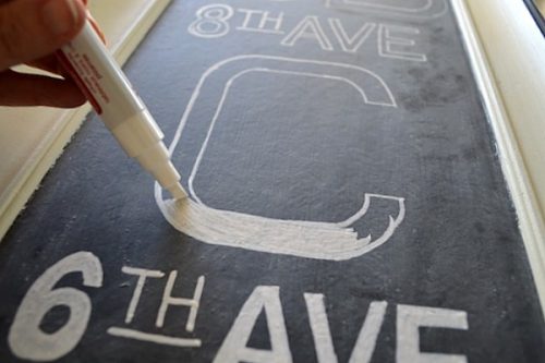 DIY Chalkboard Subway Sign - a Restoration Hardware Knockoff - An ...