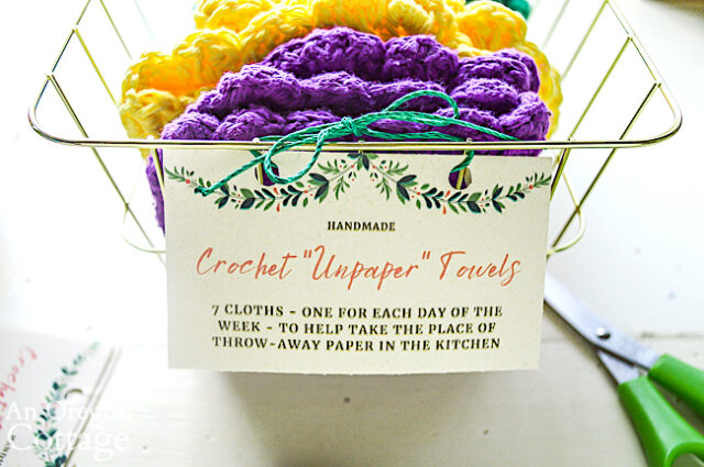 Crochet Unpaper Towels Basket - Easy Handmade Gift Idea - An Oregon Cottage