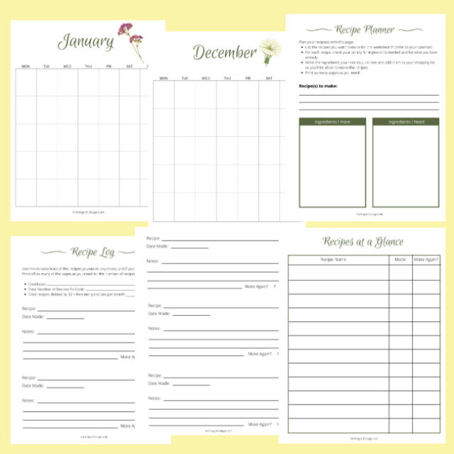 Cookbook Challenge: Cook Through A Year + Free Printable Journal! - An ...