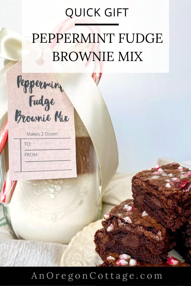Peppermint Fudge Brownie Mix Jar Gift & Tags (+ Double Fudge Variation ...