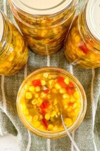 Spicy Corn Relish Recipe with Olives (Water Bath Can) - An Oregon Cottage